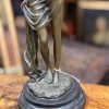 A stunning Large French Art Nouveau Antique Bronze Virtue Figure Signed ...