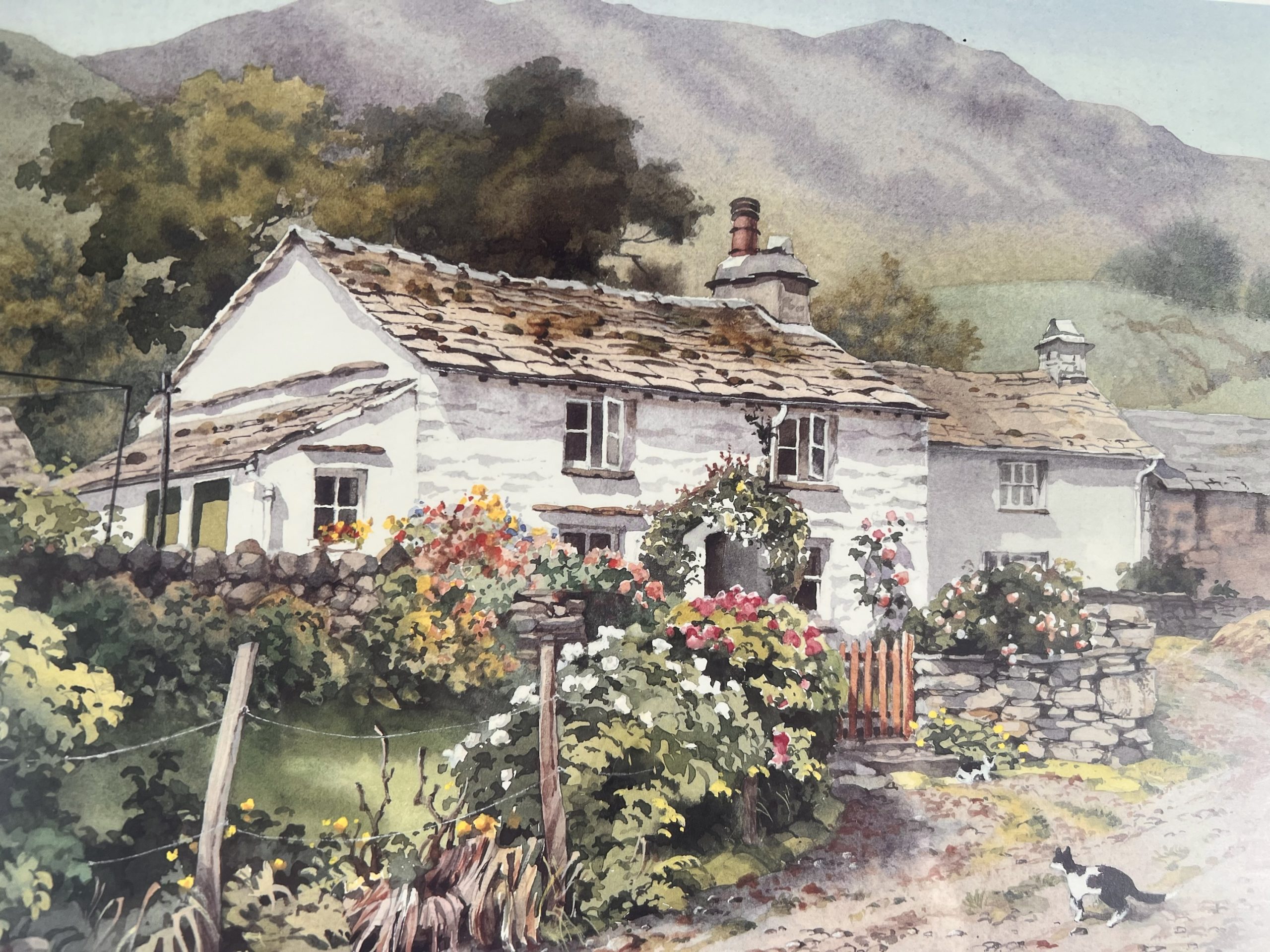 A Fabulous Painting By Judy Boyes "Underhelm Cottage Grasmere" Pencil ...